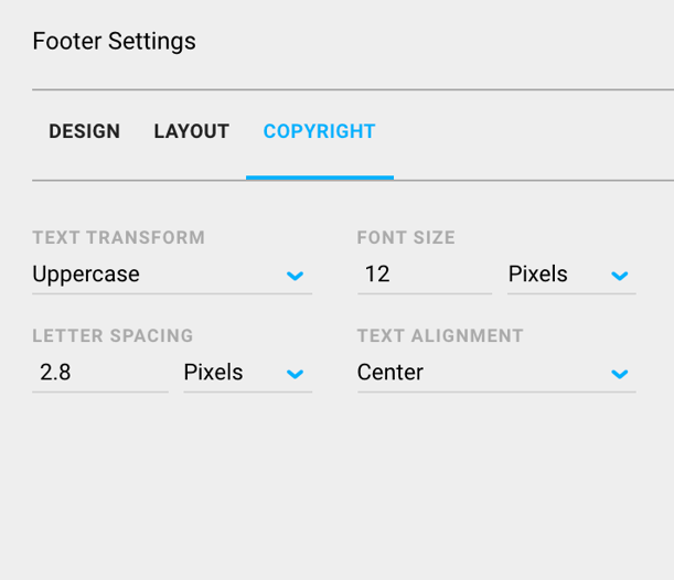 How to adjust your Website Footer Settings